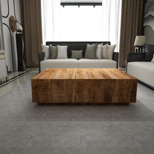 Loon Peak® Sinem Solid Wood Block Coffee Table - Wayfair Canada